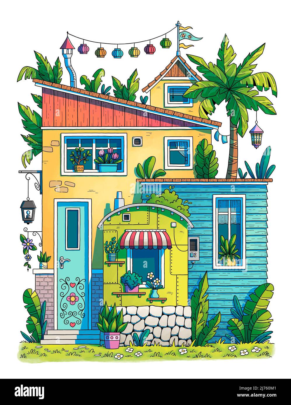 View house front windows Cut Out Stock Images & Pictures - Alamy