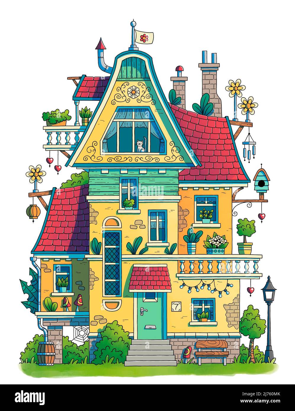 Illustration of a house Stock Photo - Alamy