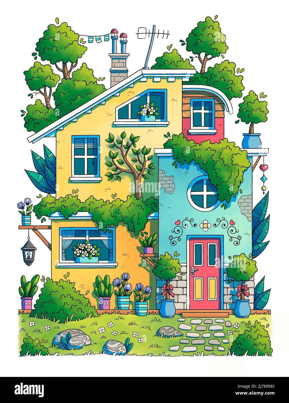 House color stone Cut Out Stock Images & Pictures - Alamy