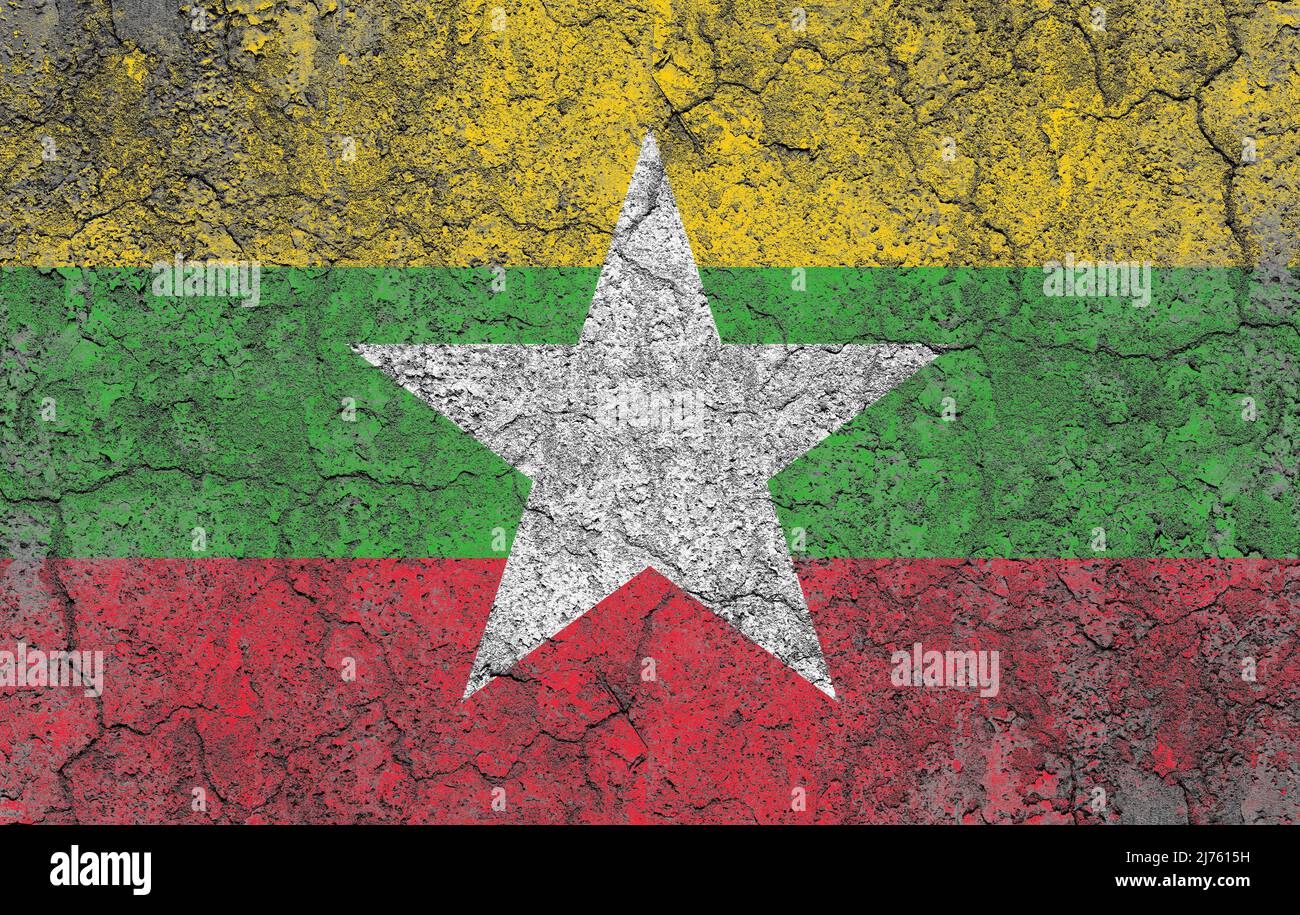 Old myanmar flag hi-res stock photography and images - Alamy
