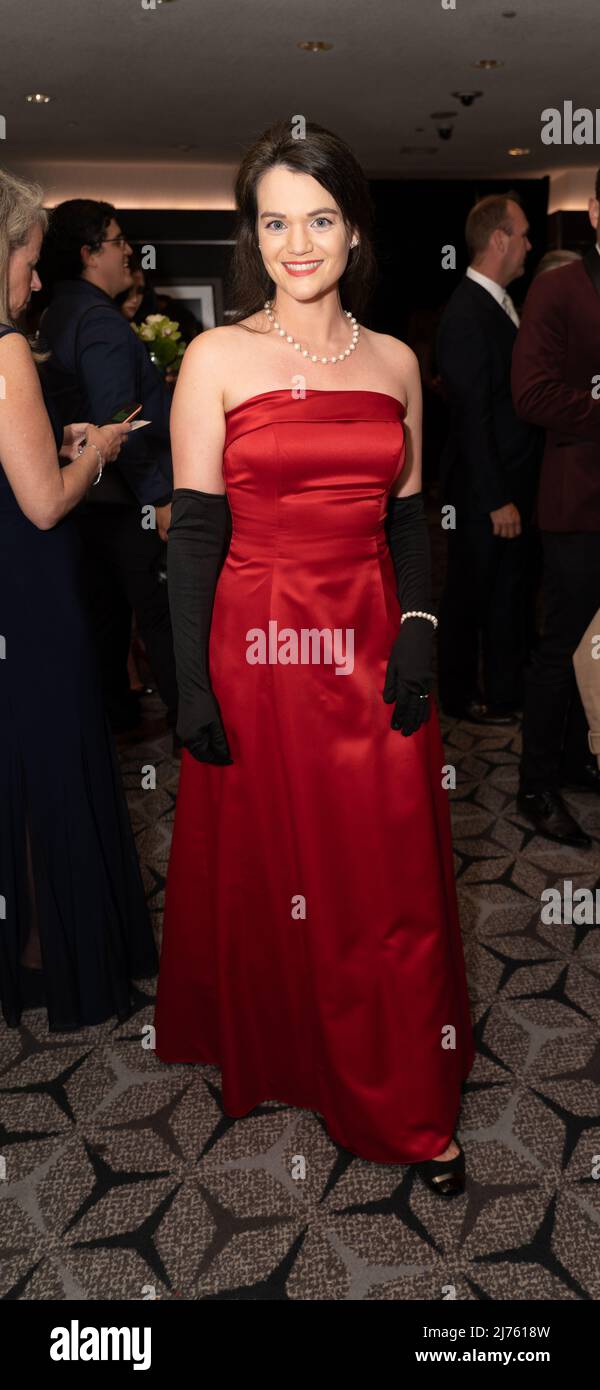 Amy DeLaurais a field reporter for Newsmax, attending the White House ...