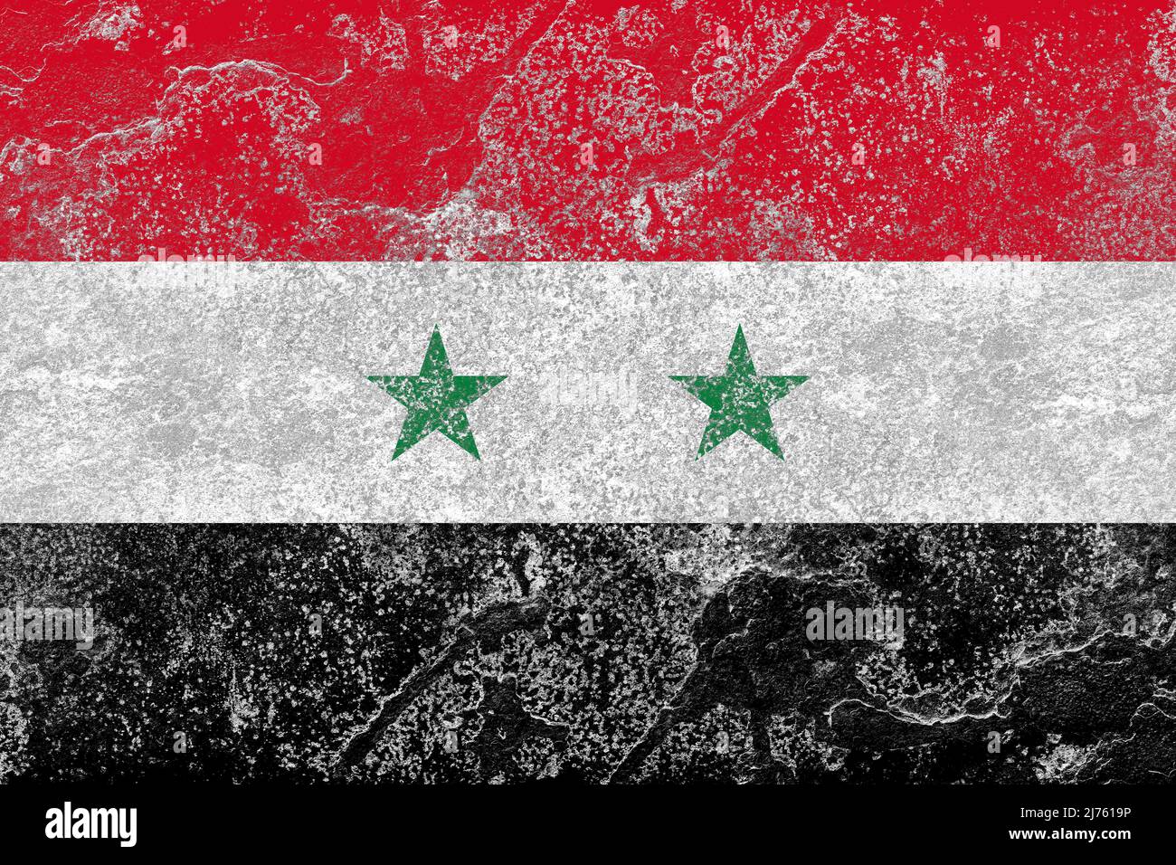 Syria flag on a rusty old iron metal sheet Stock Photo - Alamy