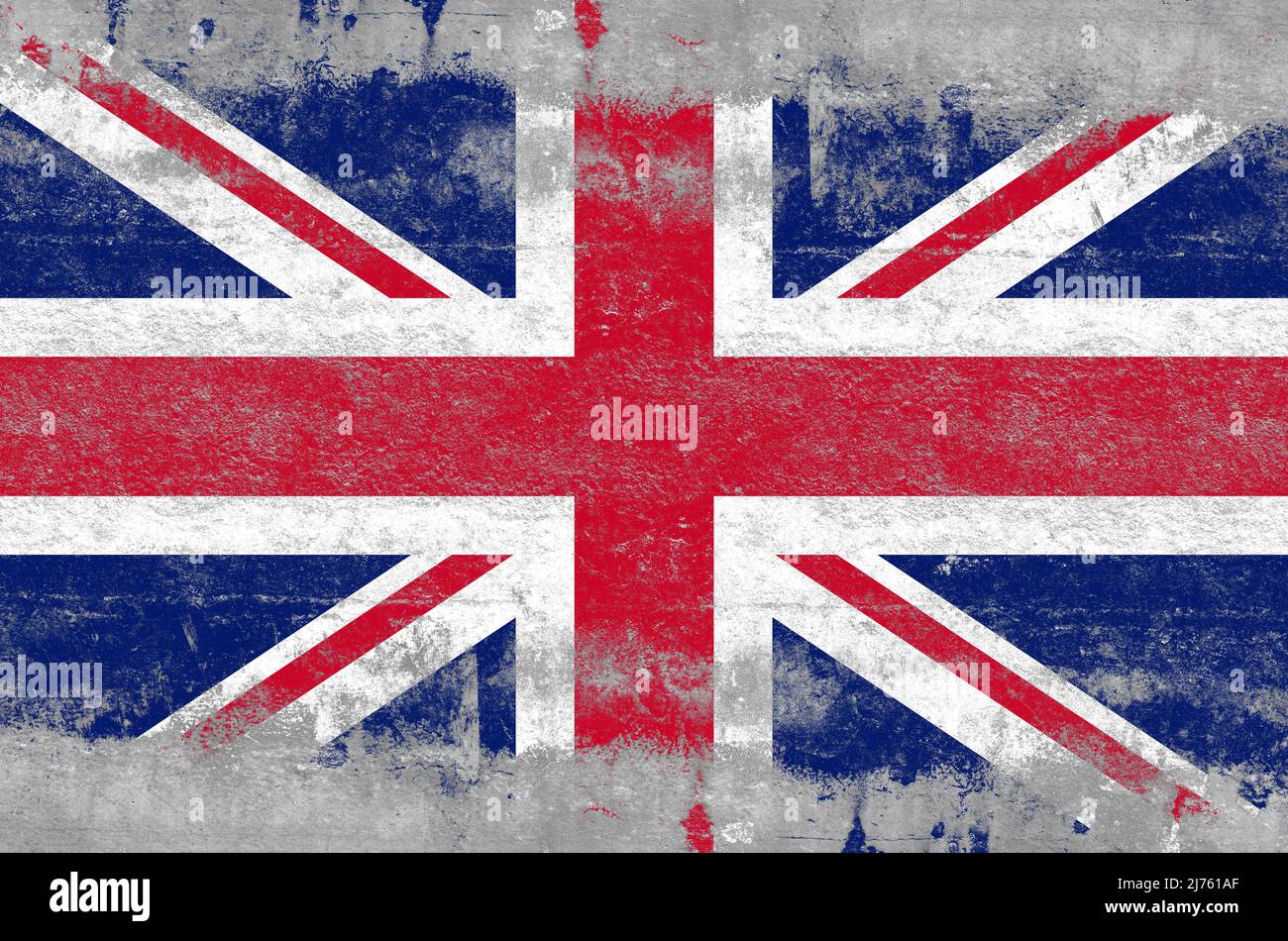 Distressed united kingdom flag on a scratched old metal sheet Stock ...
