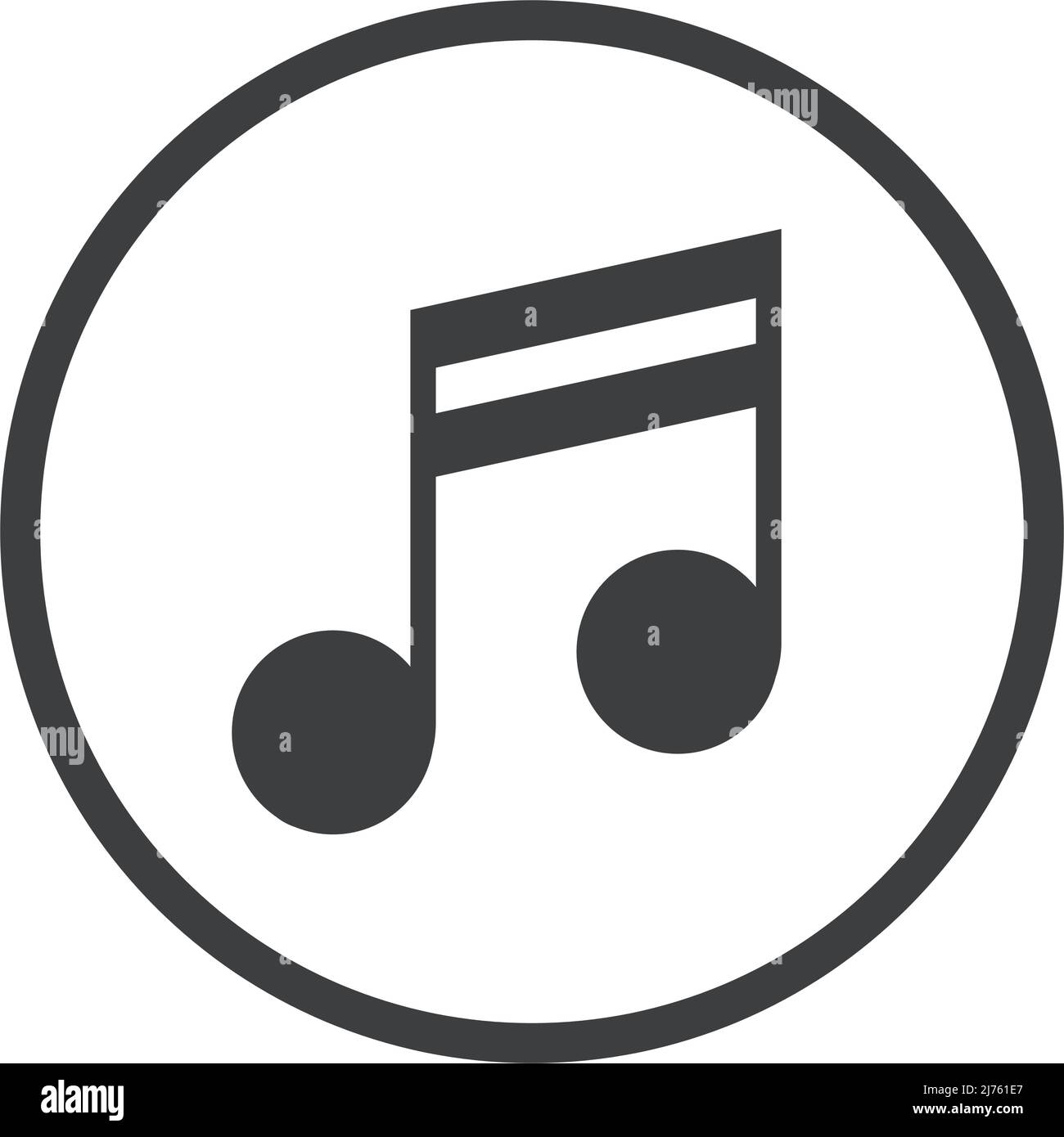 A musical note icon. Musical symbols. Editable vectors Stock Vector ...