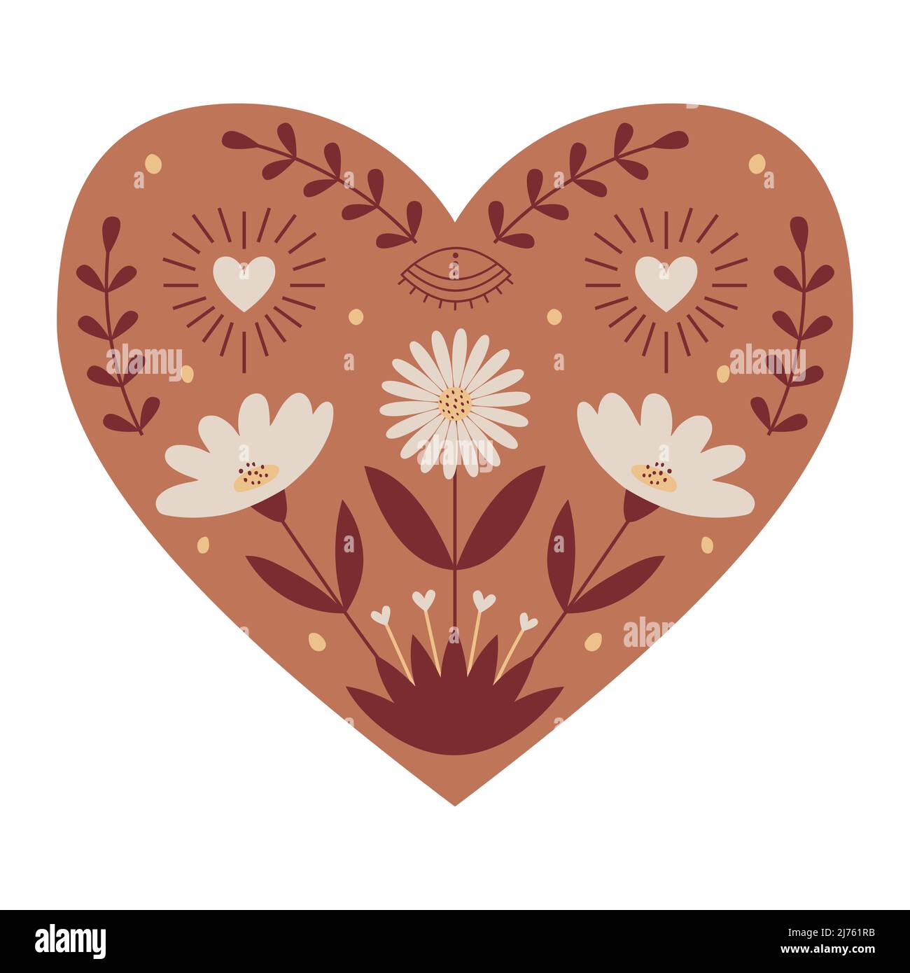 Boho heart hi-res stock photography and images - Alamy