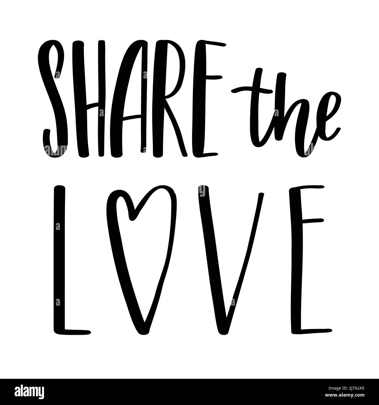 Word lettering share Black and White Stock Photos & Images - Alamy