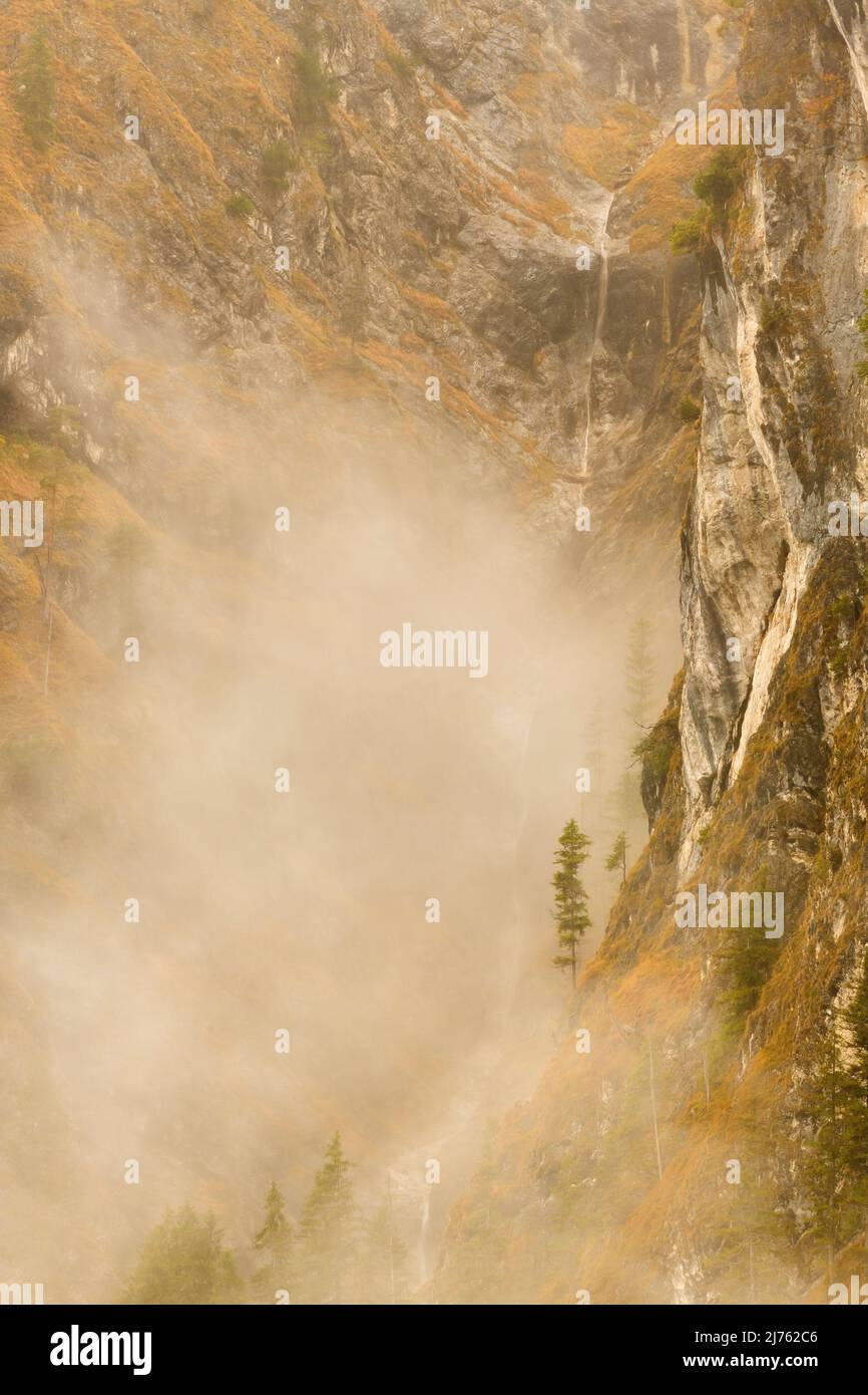 Narrow waterfall on mountains hi-res stock photography and images - Alamy