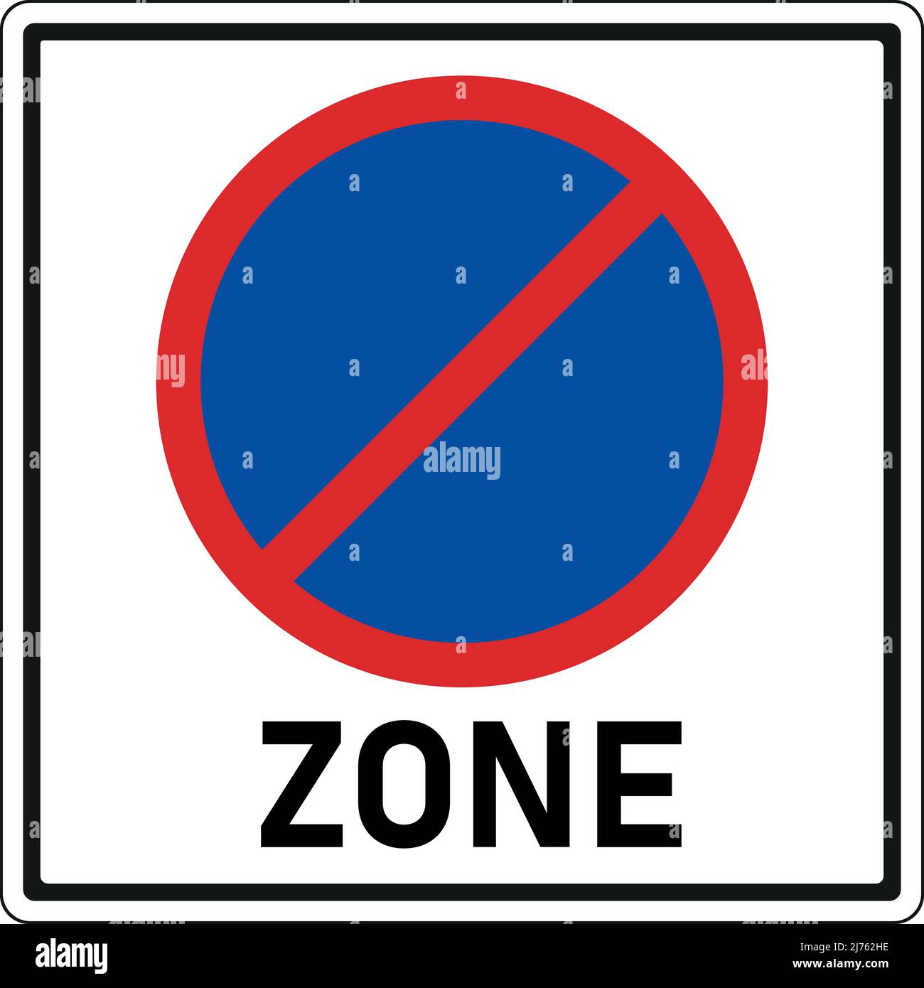No parking zone sign. Traffic signs and symbols Stock Vector Image ...
