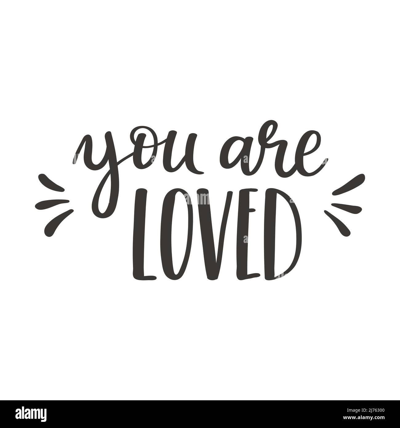 Lovely lettering on white Stock Vector Images - Alamy