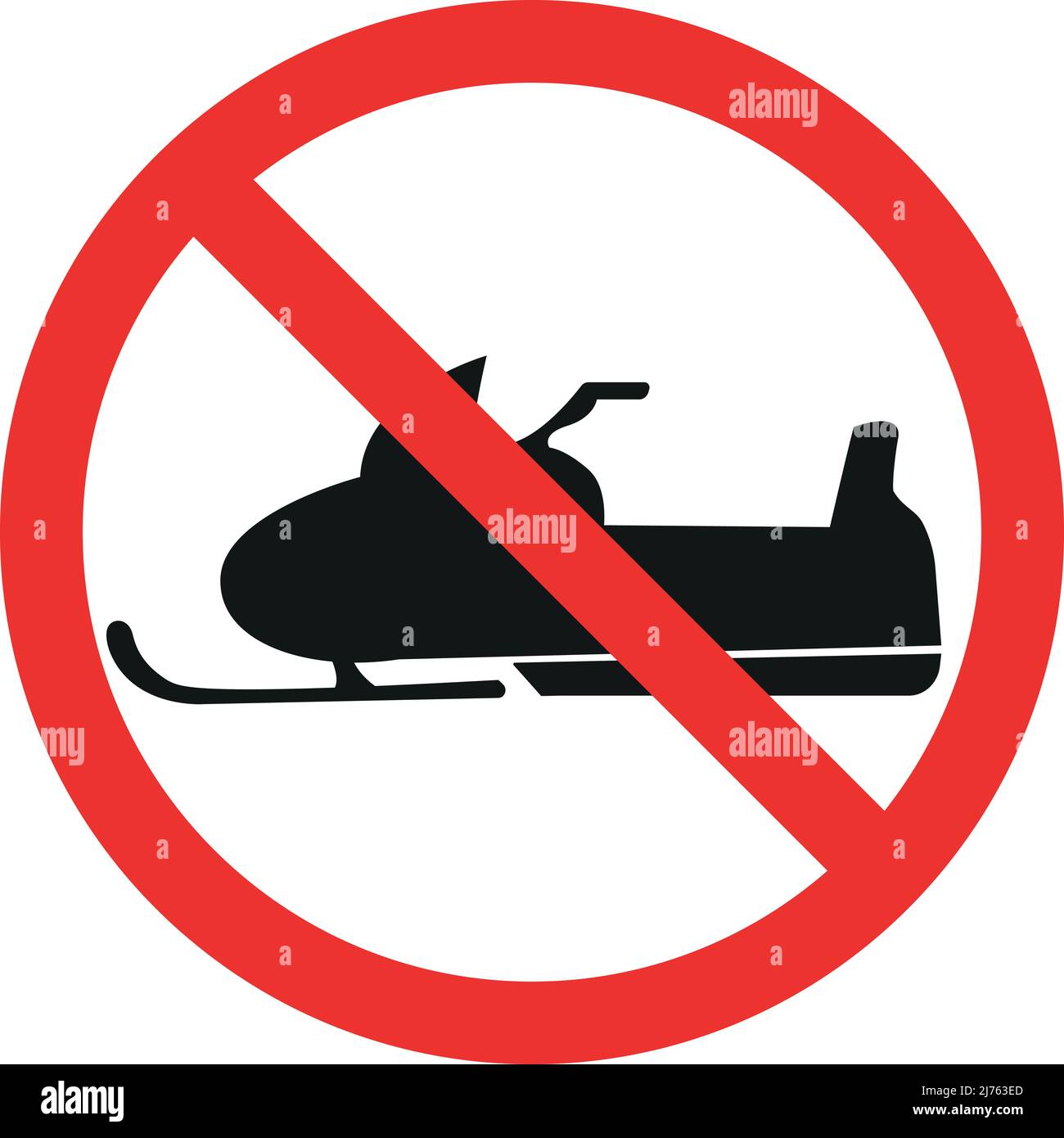 No Snowmobiling Signs