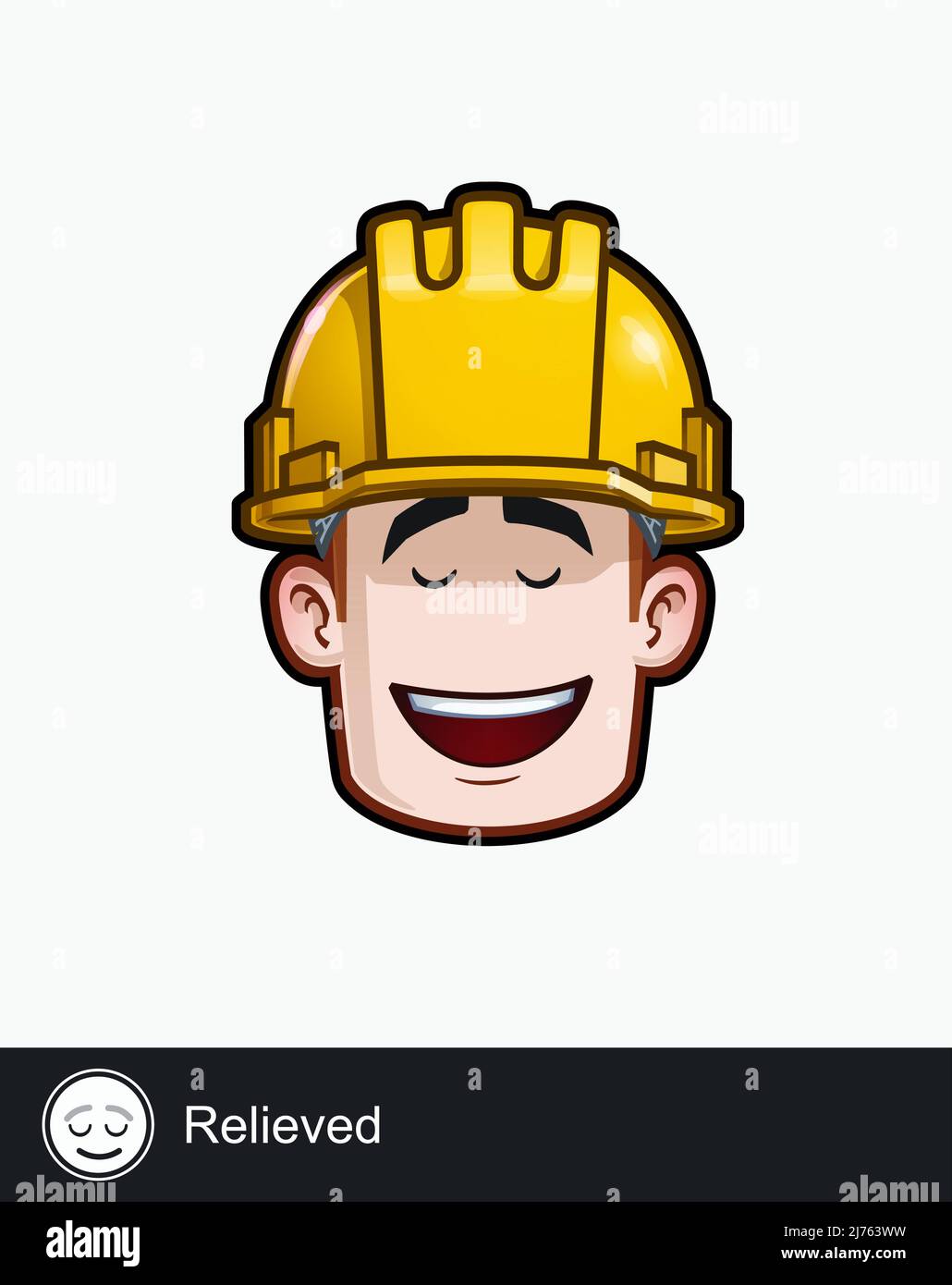 Relieved face emoji hi-res stock photography and images - Alamy