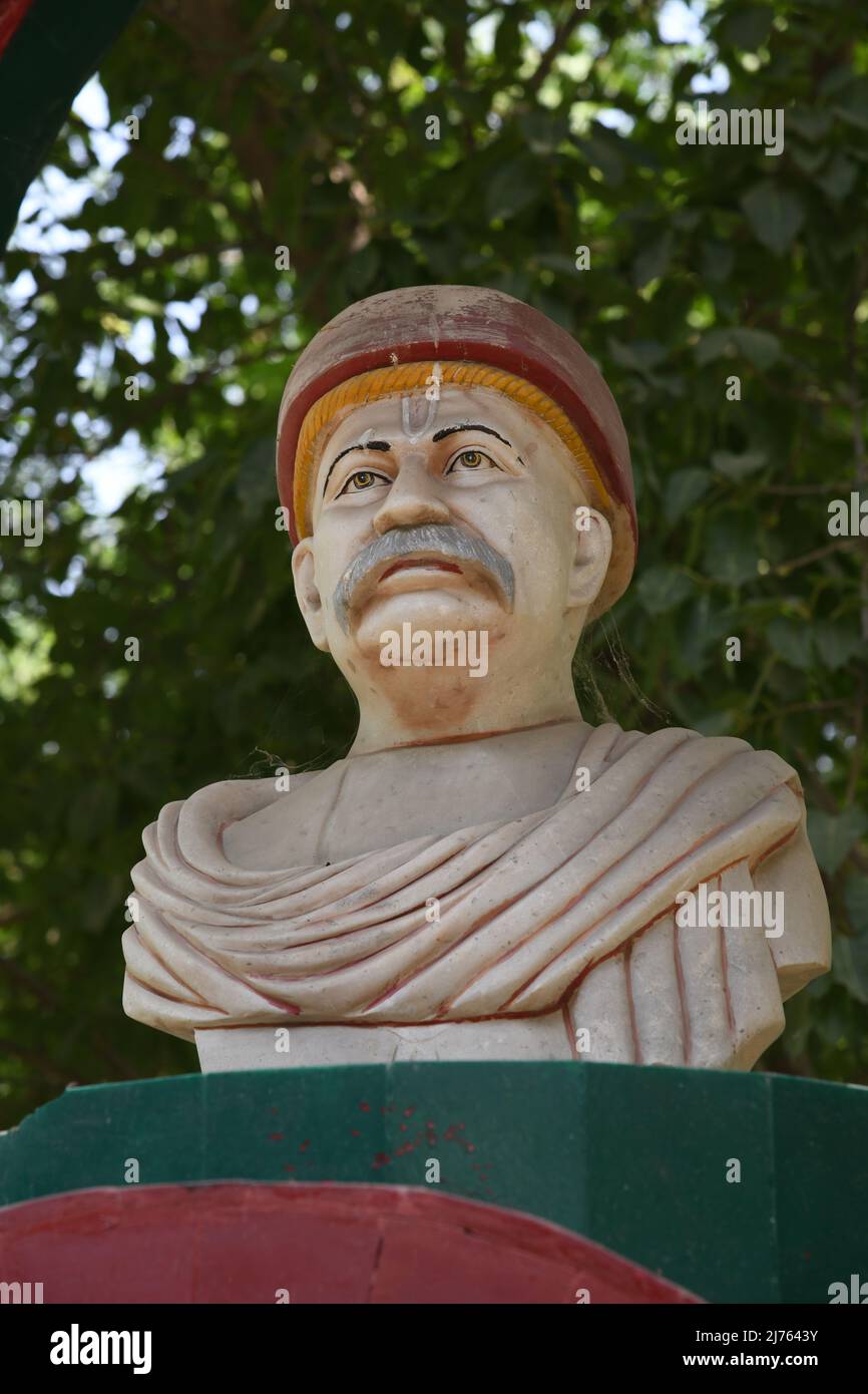 Bust of Bal Gangadhar Tilak at the Nana Rao Park or Company Bagh ...