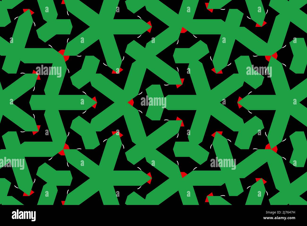 Geometric pattern in the colors of the national flag of Libya. The ...