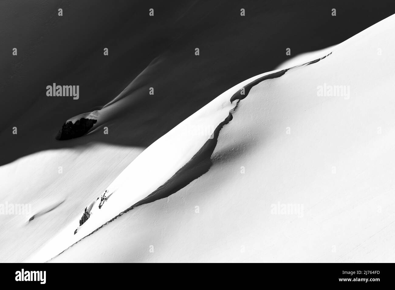 Winter alps mountaintop snow Black and White Stock Photos & Images - Alamy