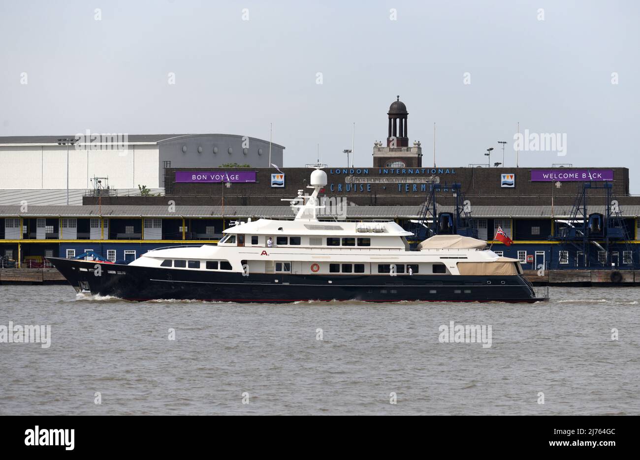 06/05/2022 Tilbury UK A2 is a mysteriously named super yacht built in ...