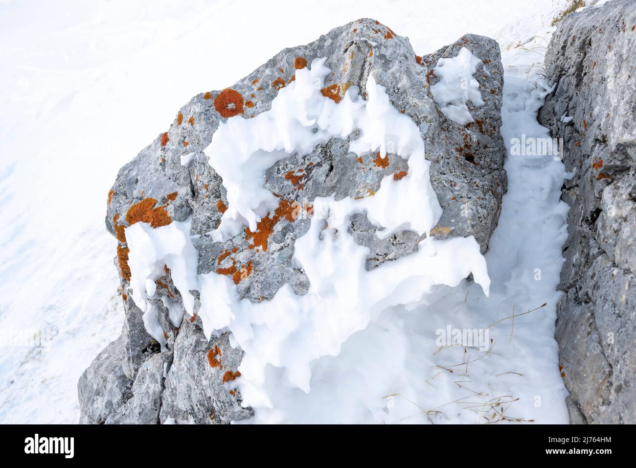 Snow and ice formed the shape of a ghost hi-res stock photography and ...