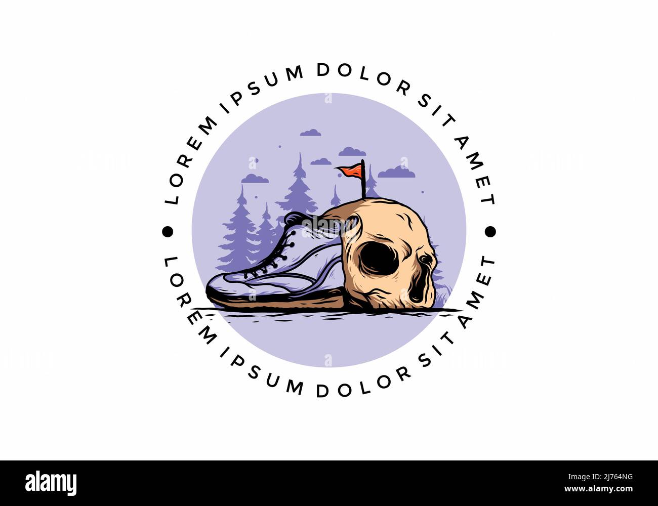 Outdoor boots and skull illustration design Stock Vector Image & Art ...