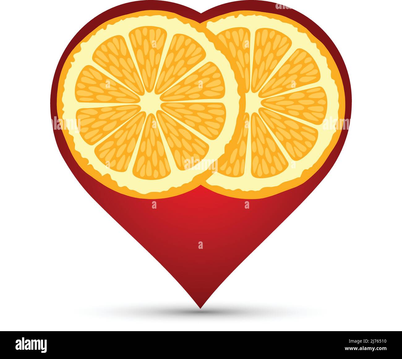 Orange slices fresh cut Stock Vector Images - Alamy
