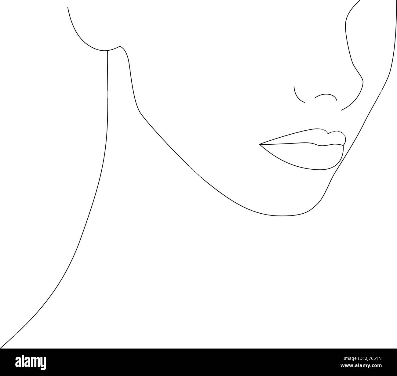 Female Drawing . The Concept Of Fashionable Minimalism. Drawing Of ...