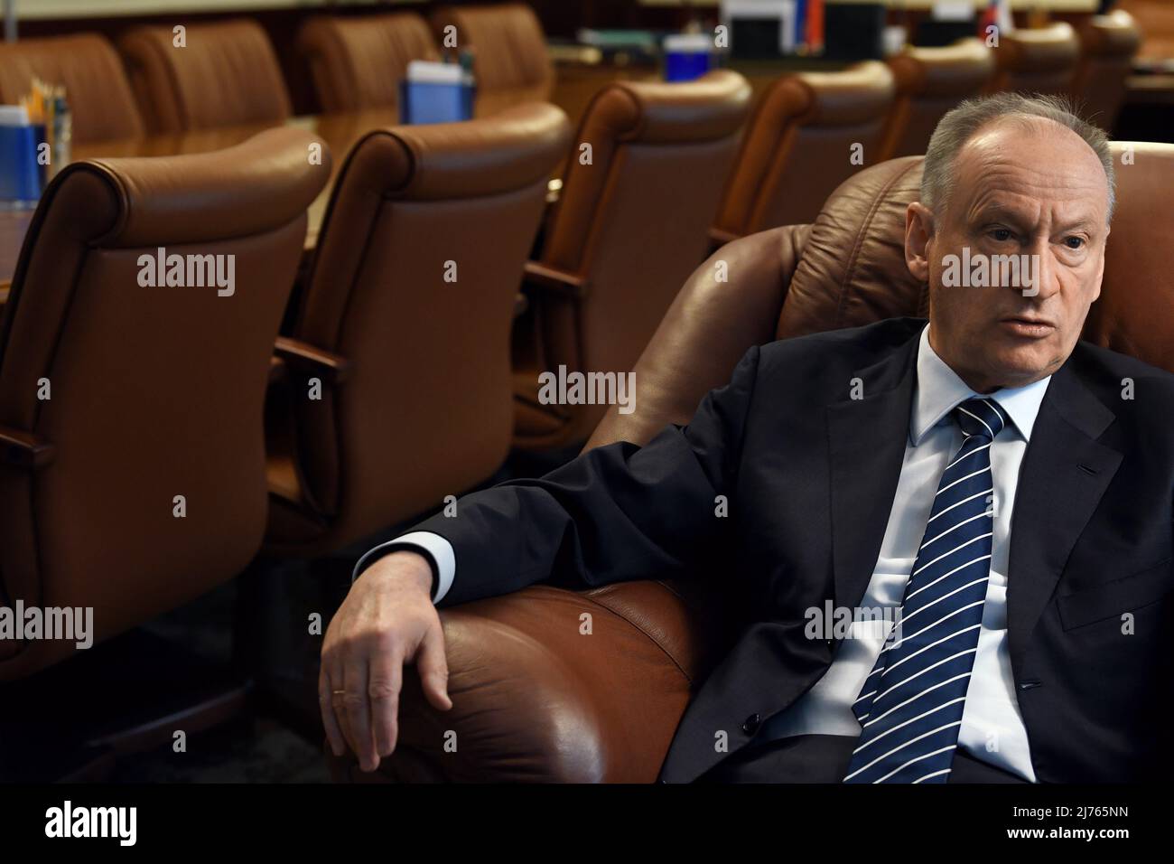 Russian Security Council Secretary Nikolai Patrushev during an ...