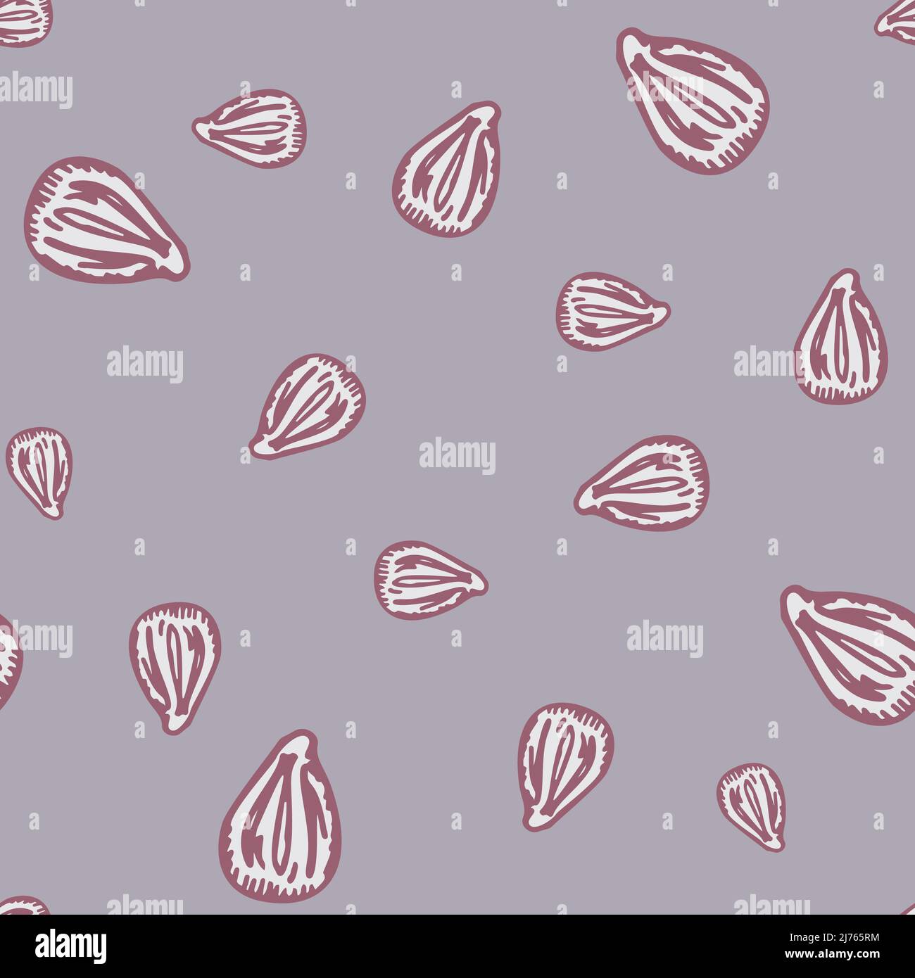Seamless pattern engraved seeds. Vintage background plants kernels in ...