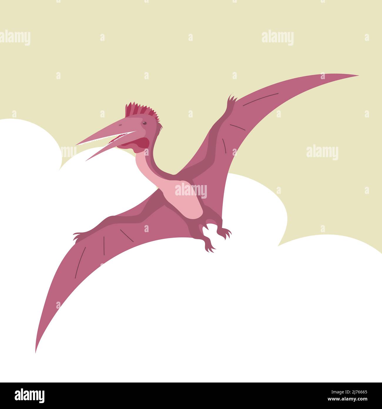 The ancient lizard. pterosaur Predatory dinosaur of the Jurassic period ...