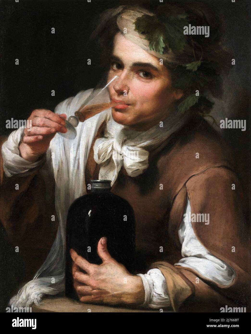 Murillo. Painting entitled "A Young Man Drinking" by Bartolomé-Esteban ...