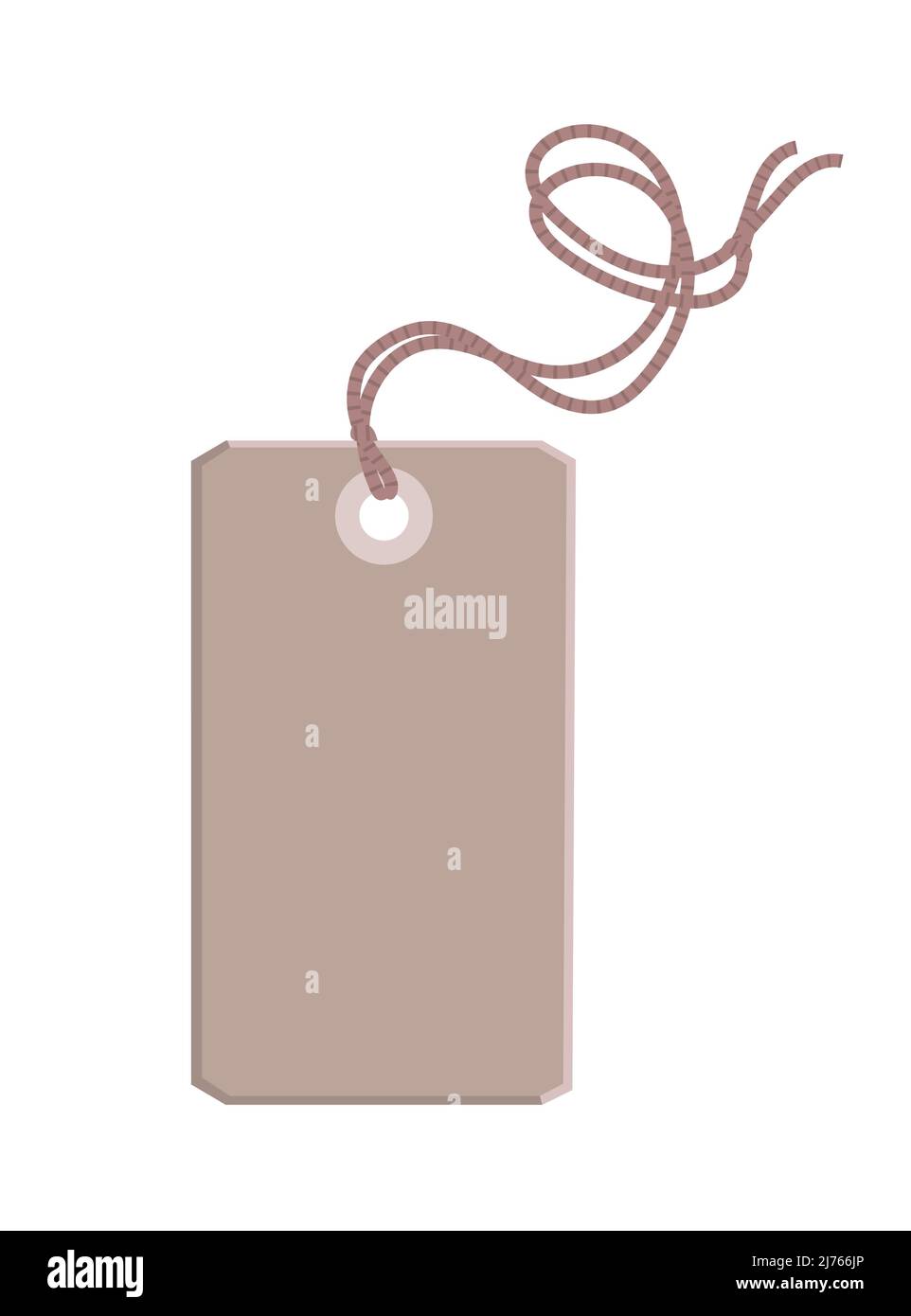 Empty price tag on string. Store label for product, clothes. Discount ...