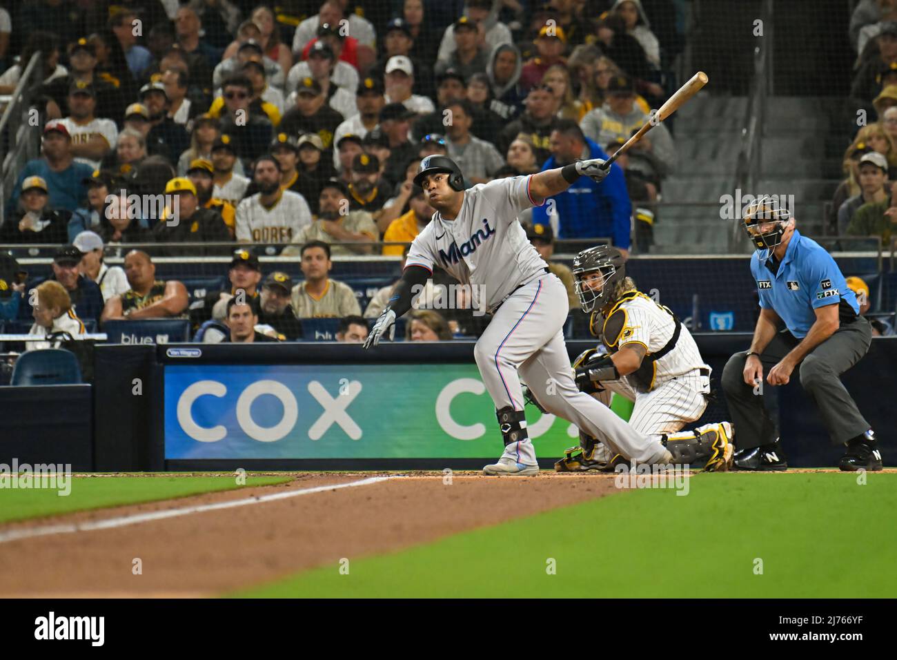 May 05, 2022: Miami Marlins first baseman Jesus Aguilar (99) during a ...