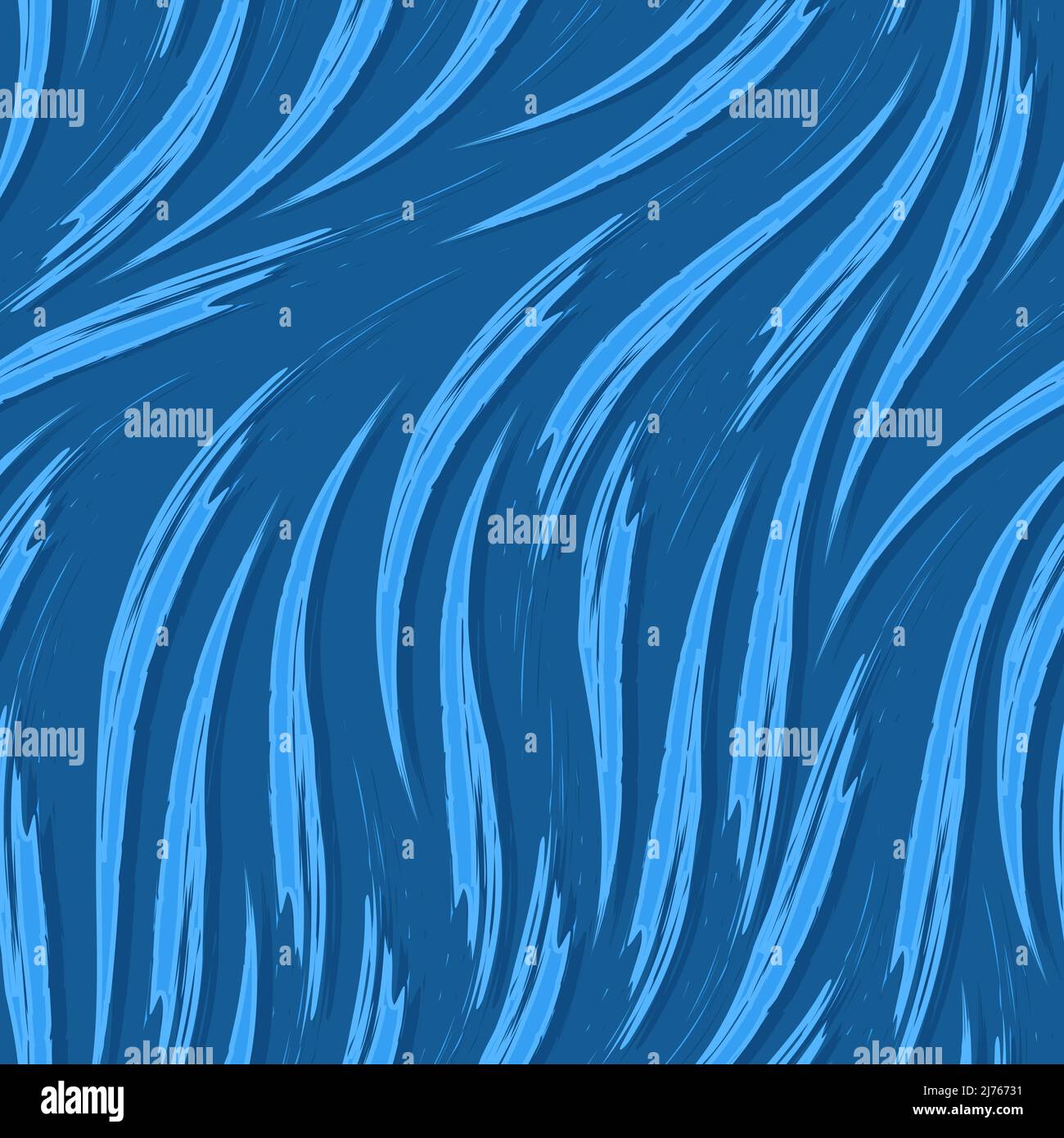 Seamless vector pattern of smooth flowing stripes or strokes in blue ...
