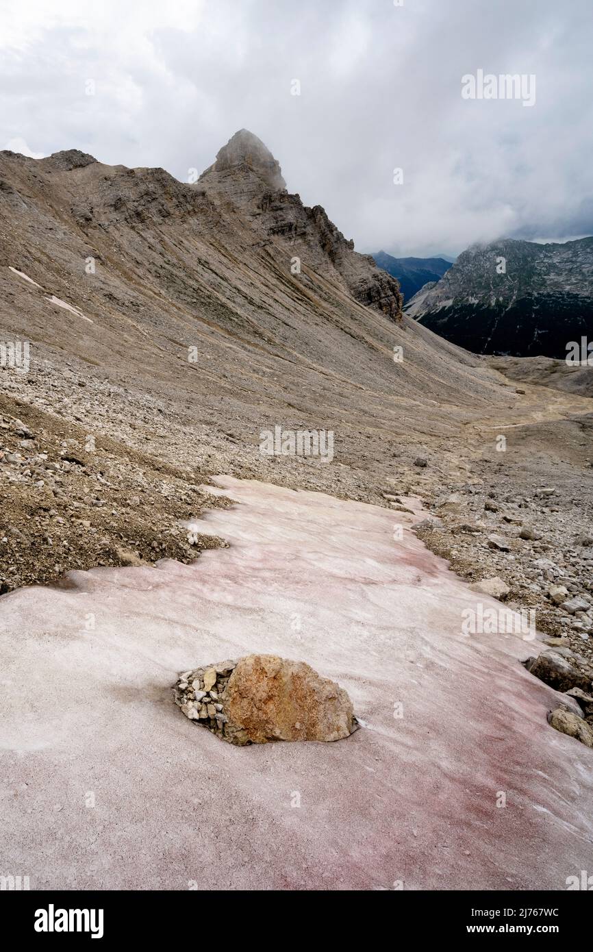 The inhospitable alpine landscape in the karwendel hi-res stock ...