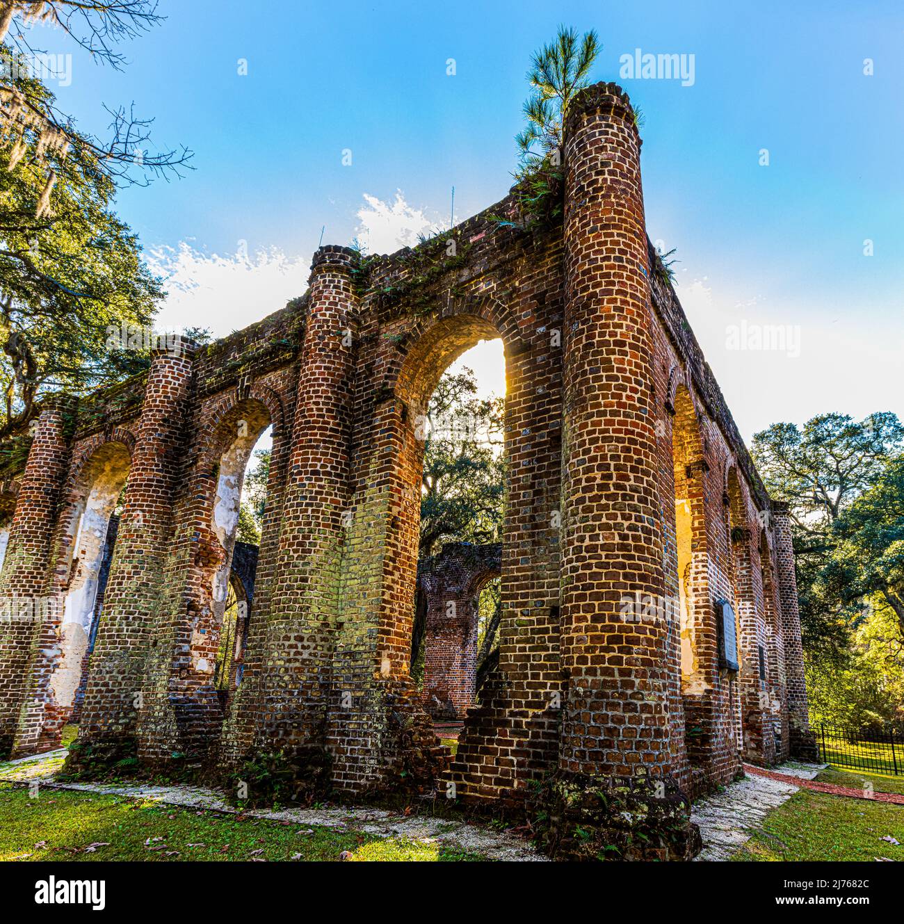 The Old Sheldon Church Ruins, Beaufort County, South Carolina, USA ...