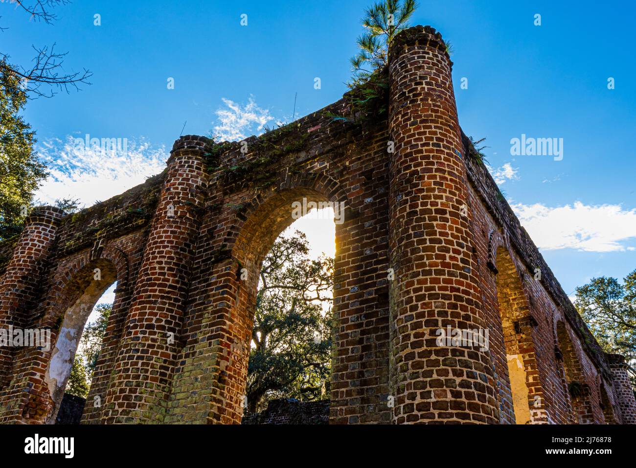 The Old Sheldon Church Ruins, Beaufort County, South Carolina, USA ...