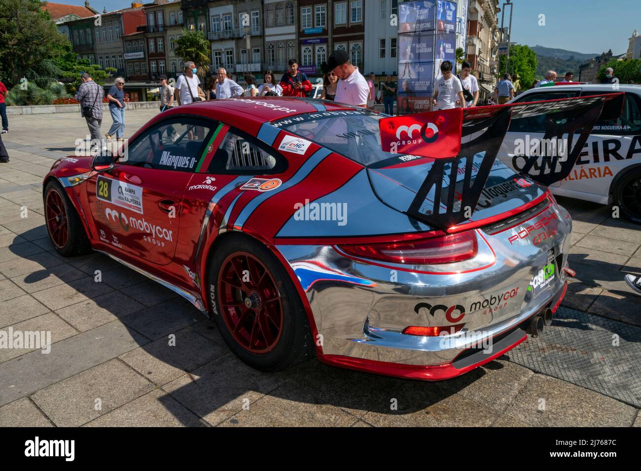Rally racing cars, 2022 Rampa da Falperra in Braga, Portugal. Porsche ...
