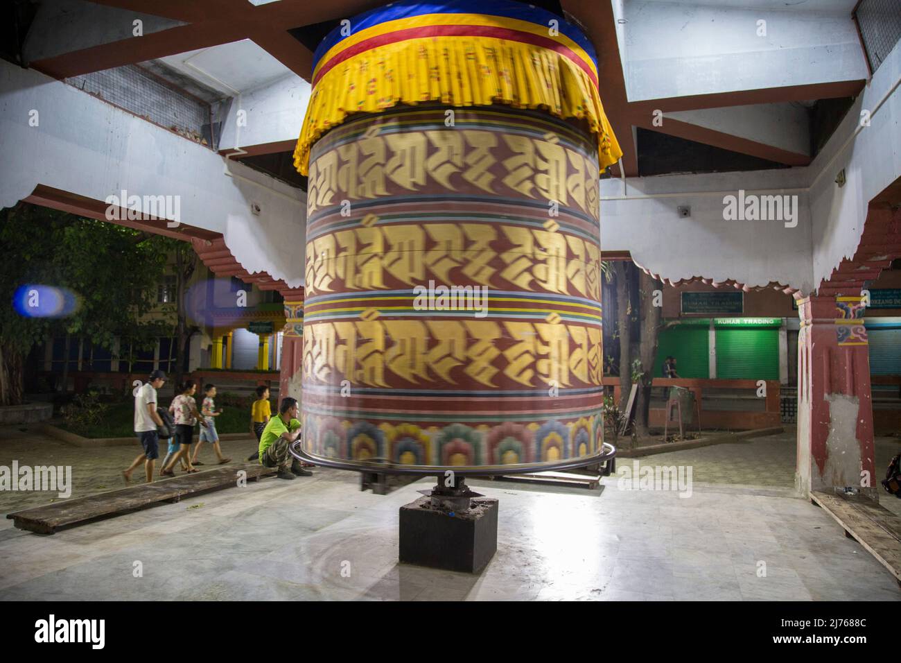 phuentsholing buddhist temple on night Stock Photo - Alamy