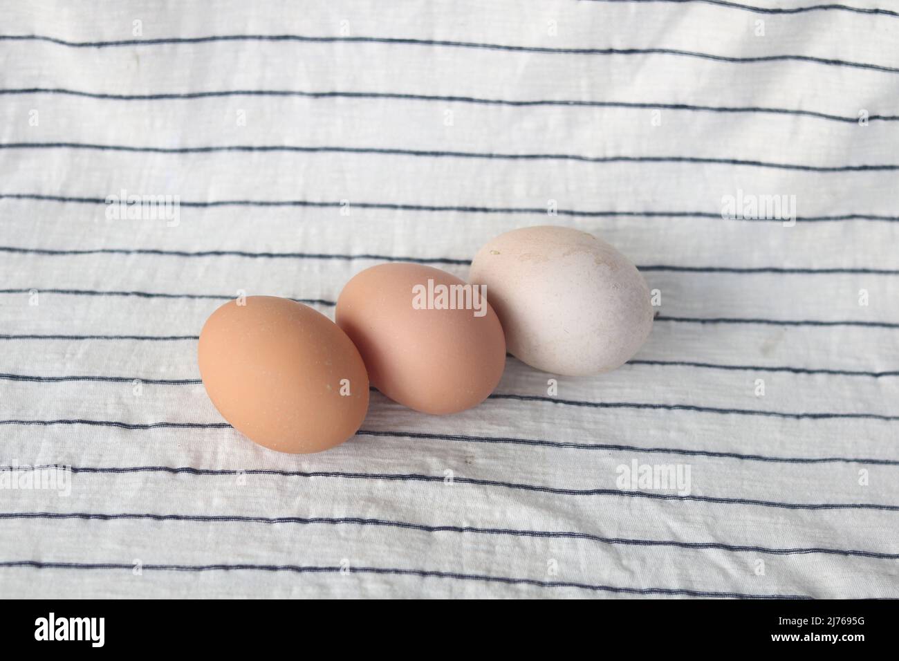 Close up fresh organic eggs chicken farm in the shells, Young fresh ...