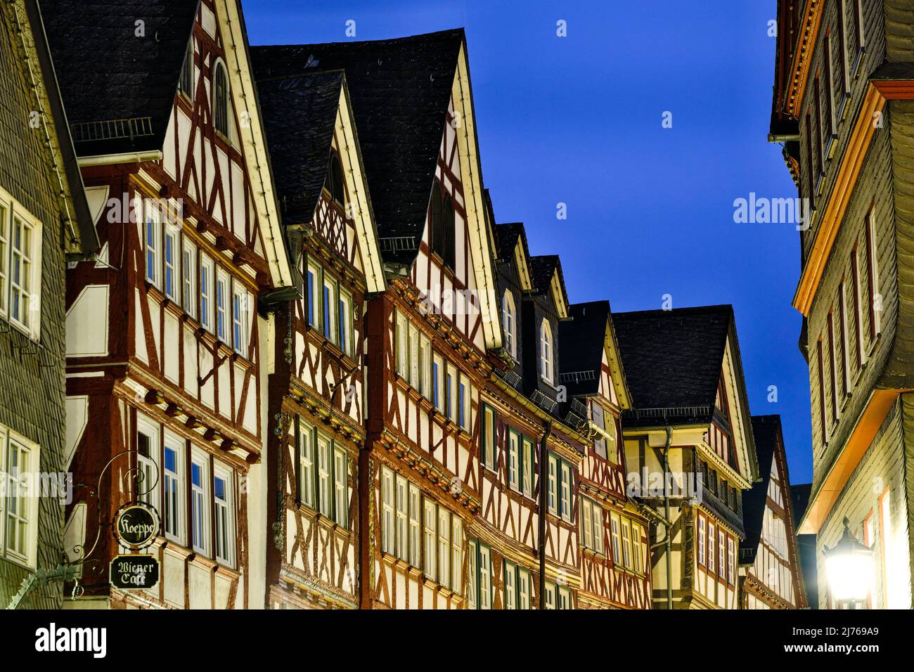 Europe, Germany, Hesse, city Herborn, historical old town, Christmas ...