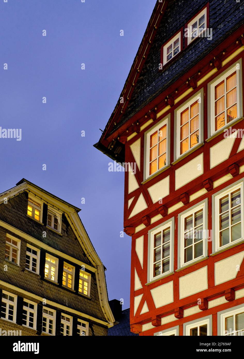 Europe, Germany, Hesse, city Herborn, historical old town, Christmas ...