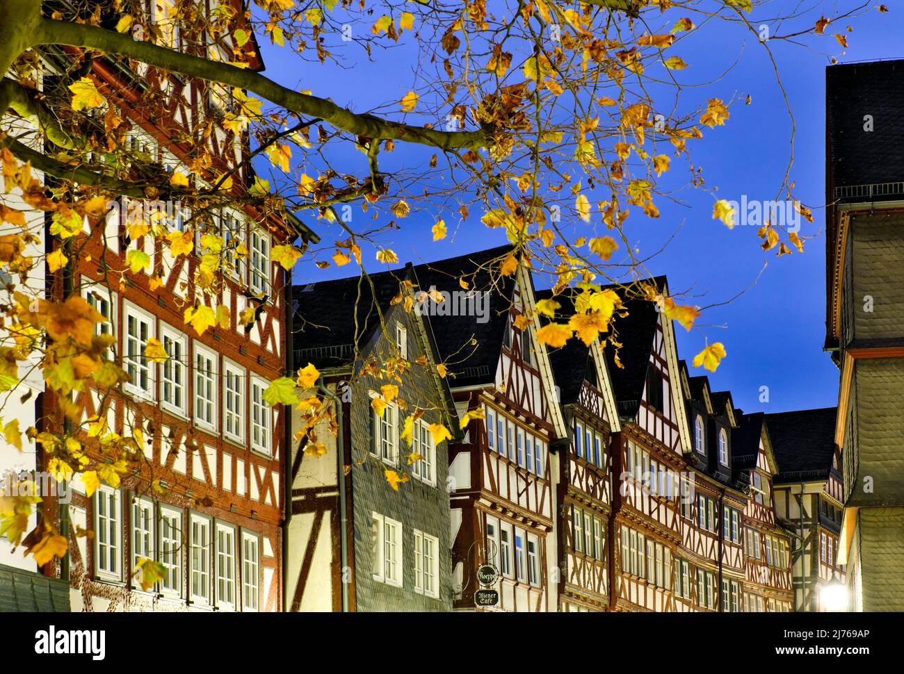 Europe, Germany, Hesse, city Herborn, historical old town, Christmas ...