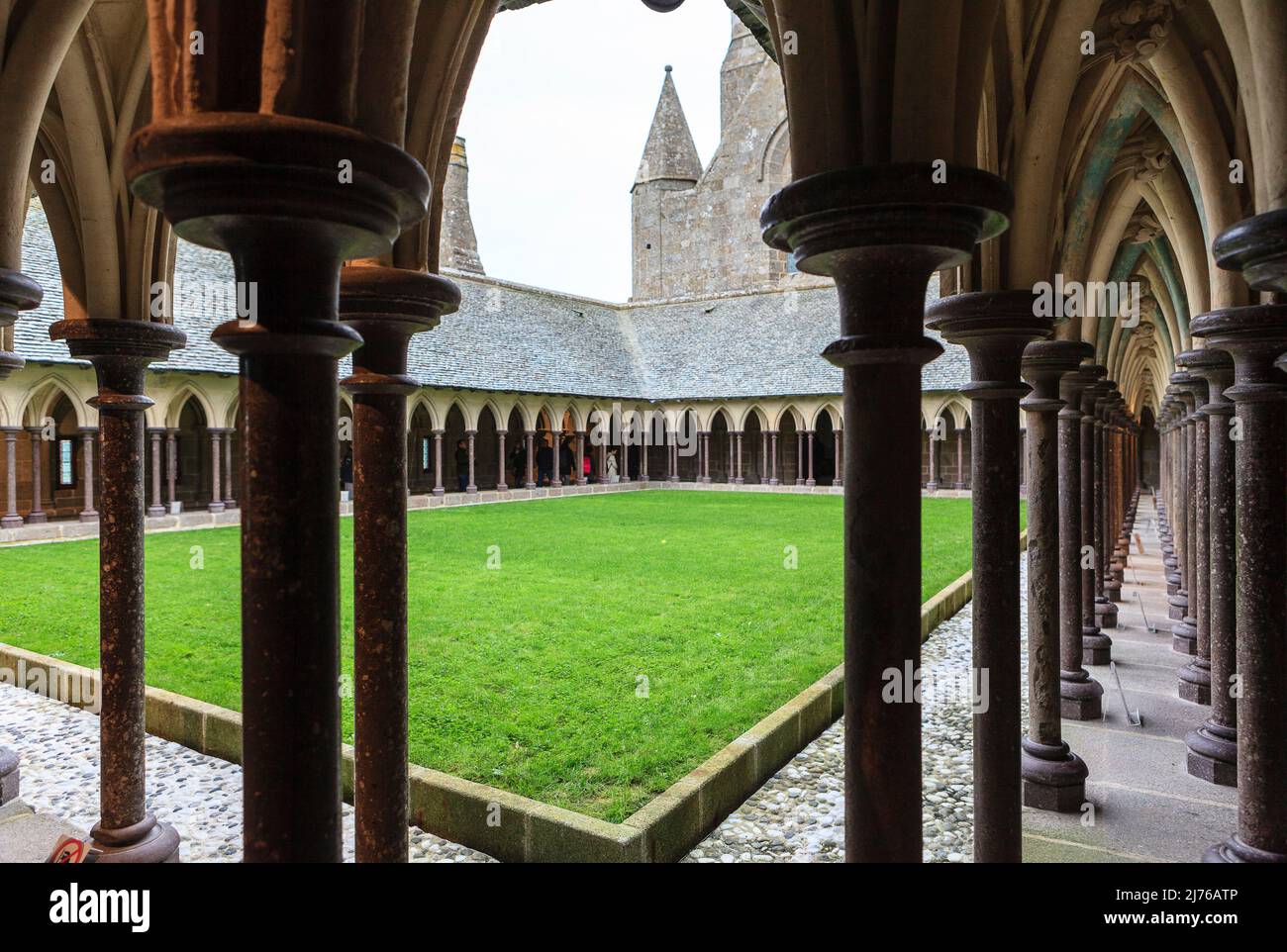 Courtyard of mont st michel monastery hi-res stock photography and ...