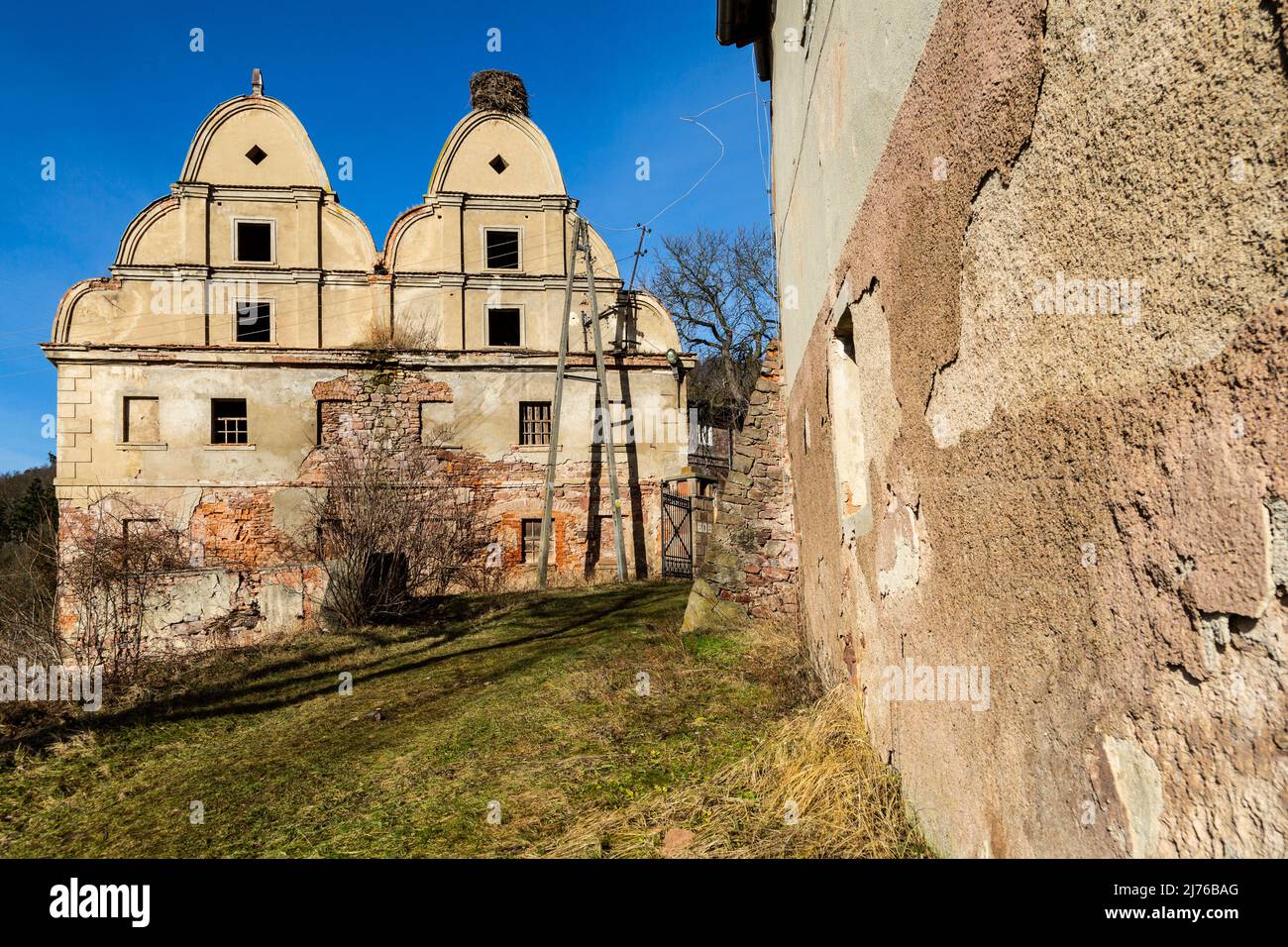 Europe, Poland, Lower Silesia, Sarny castle / Zamek Sarny / Castle ...