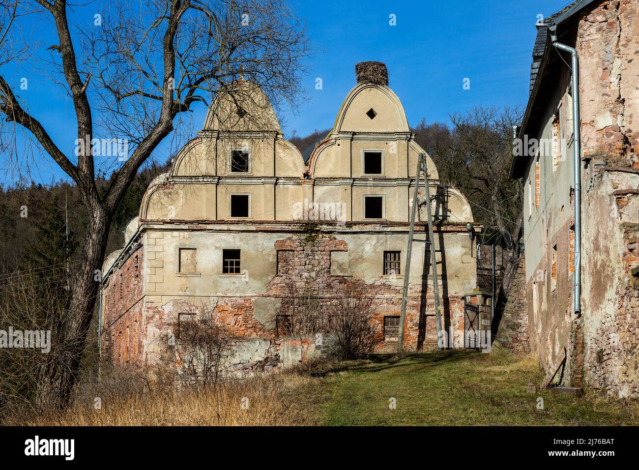Europe, Poland, Lower Silesia, Sarny castle / Zamek Sarny / Castle ...