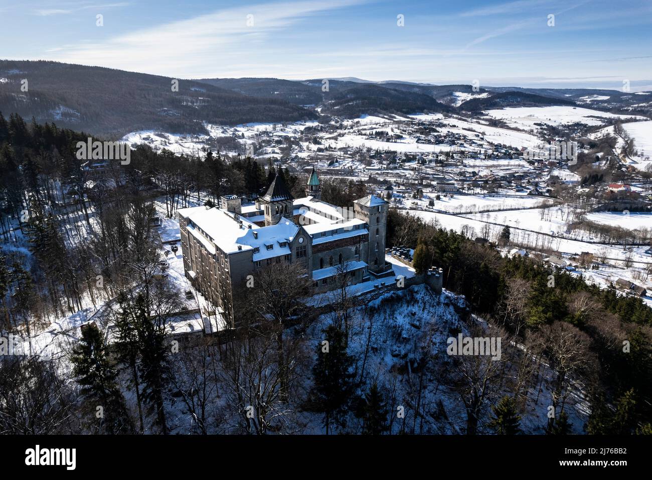 Europe, Poland, Lower Silesia, Zamek Lesna Skala / Castle Waldstein ...