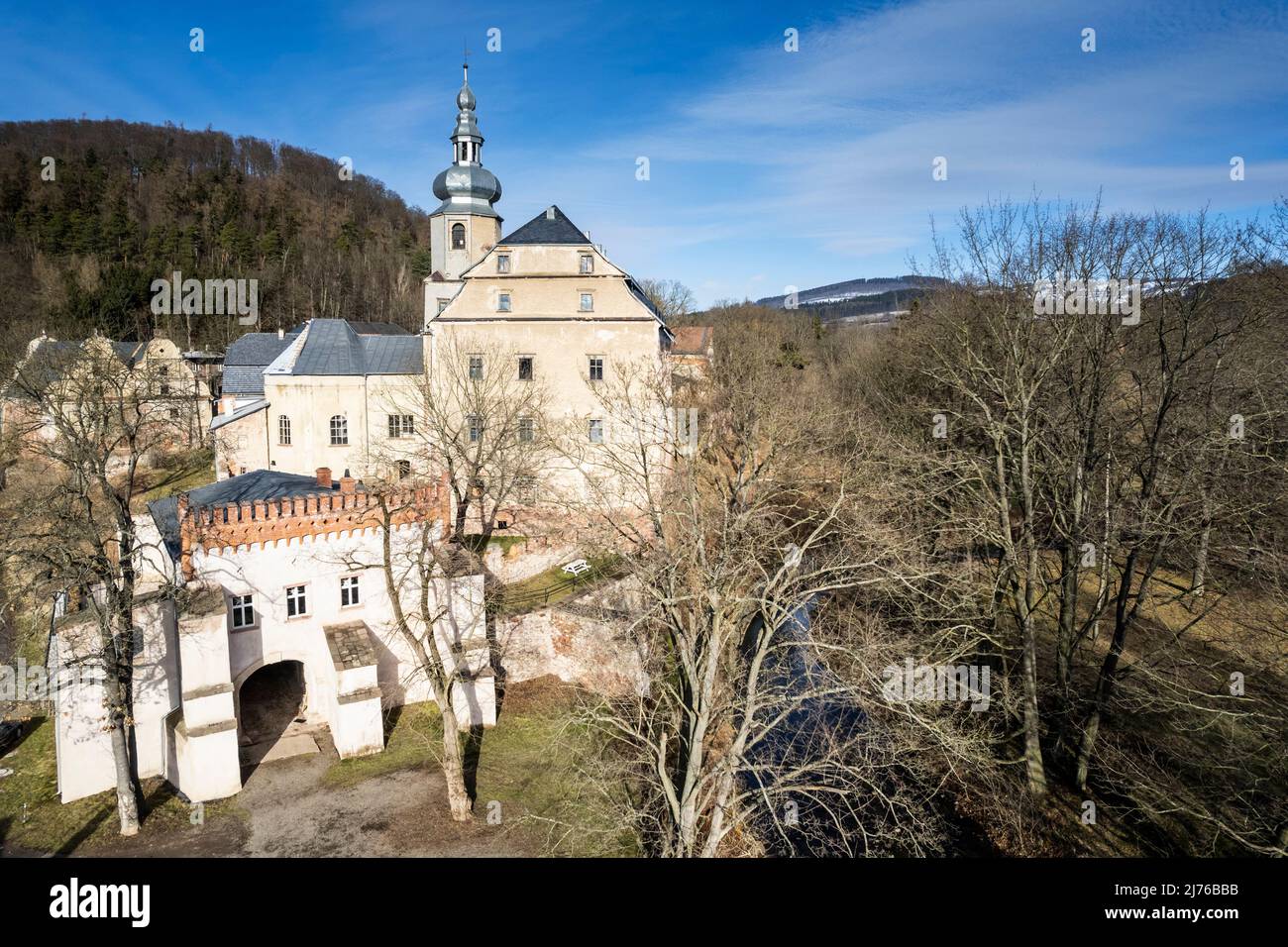 Europe, Poland, Lower Silesia, Sarny castle / Zamek Sarny / Castle ...
