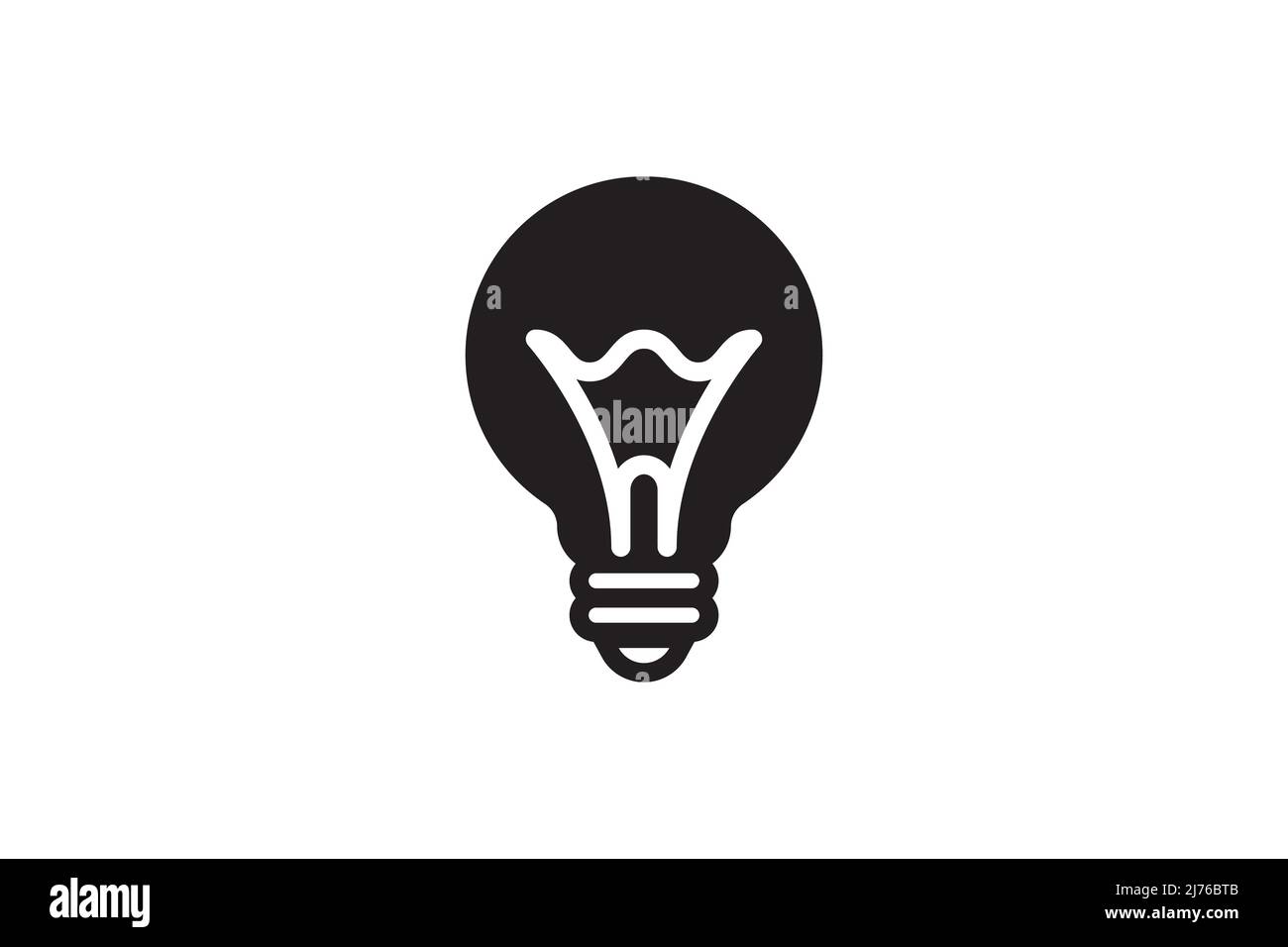 Electric light bulb icon. Electricity lamp symbol. Vector illumination ...