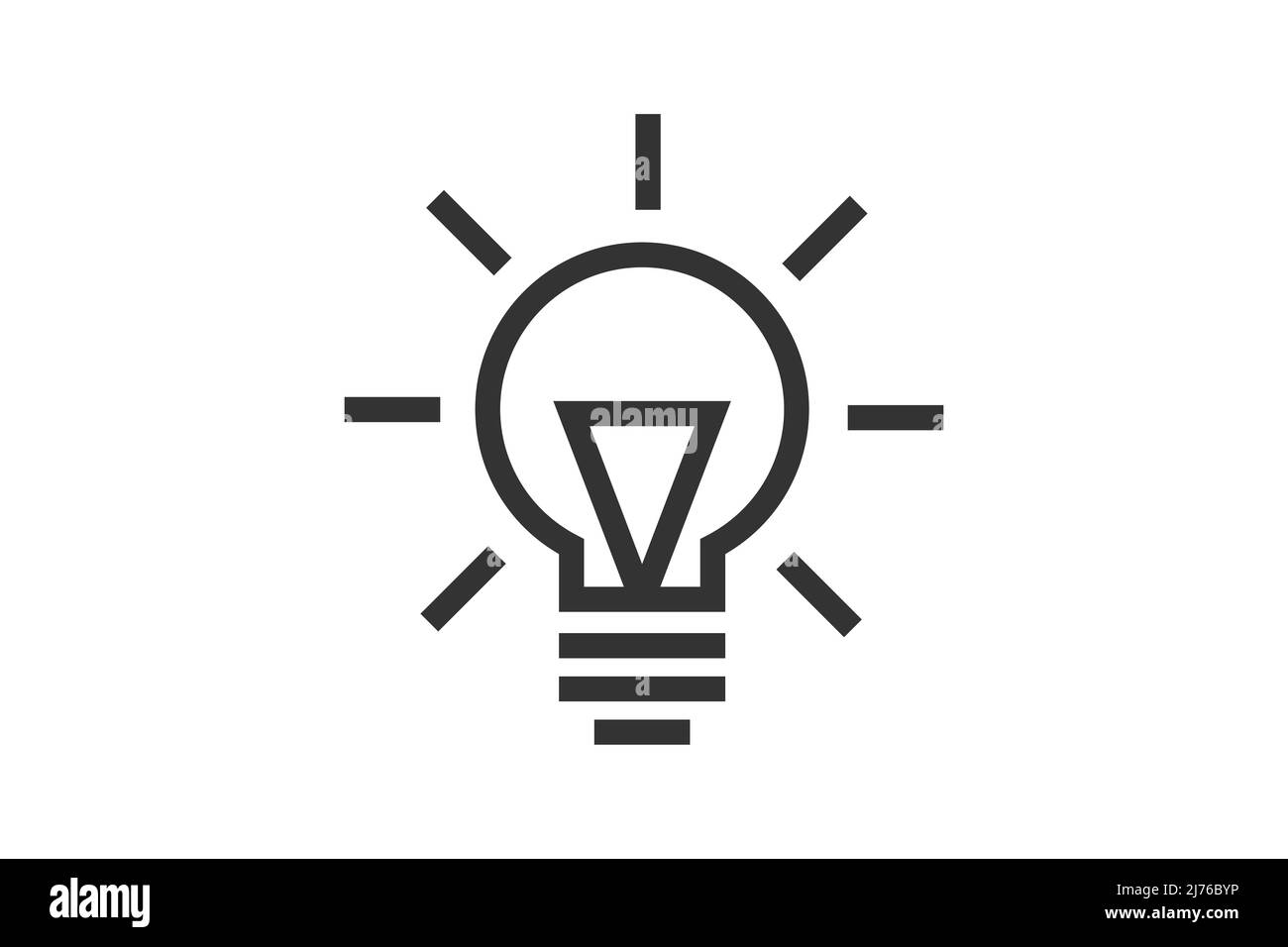 Electric light bulb icon. Electricity lamp symbol. Vector illumination ...