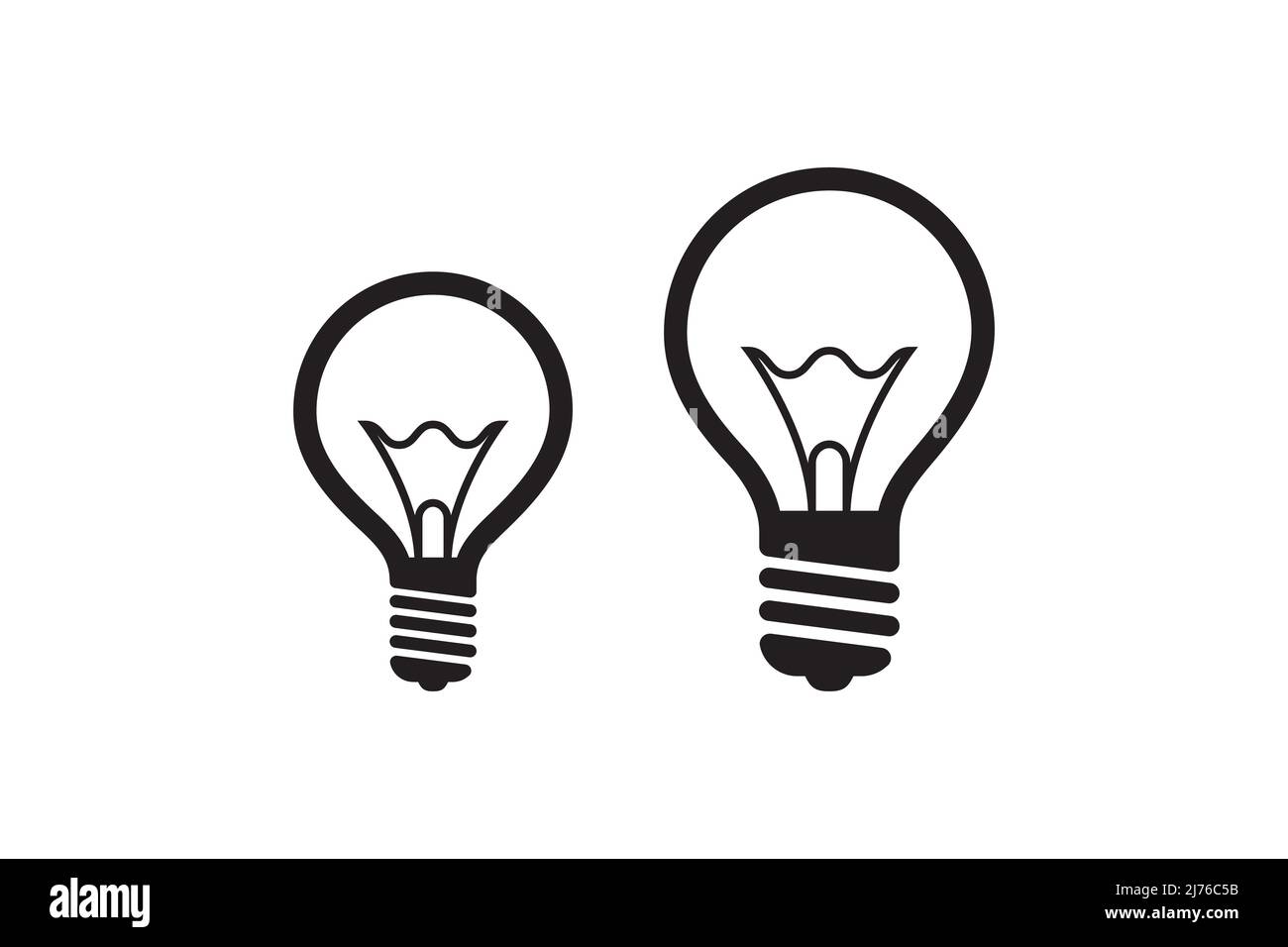 Electric light bulb icon. Electricity lamp symbol. Vector illumination ...