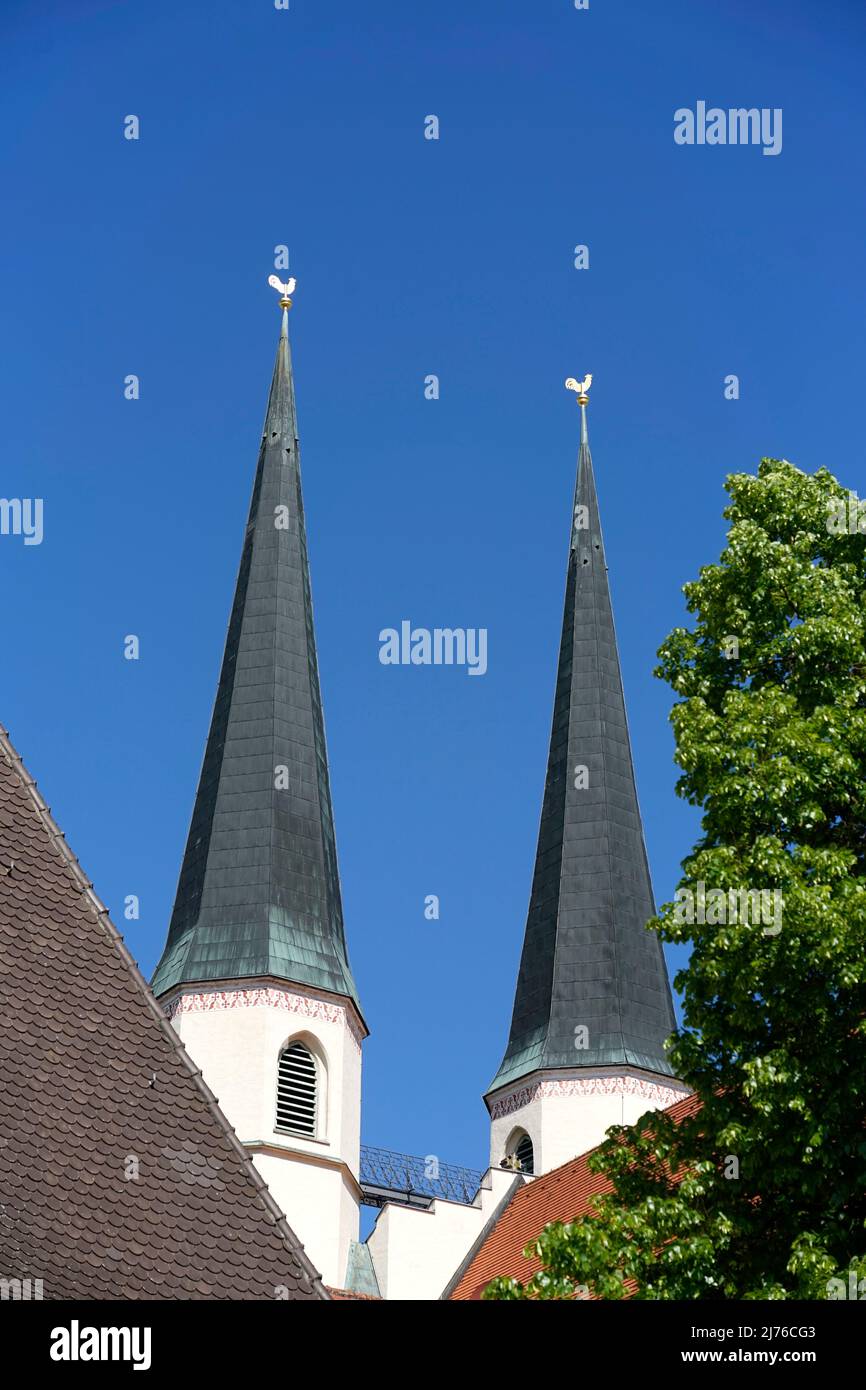 Germany, Bavaria, Upper Bavaria, Altötting, Kapellplatz, Collegiate ...