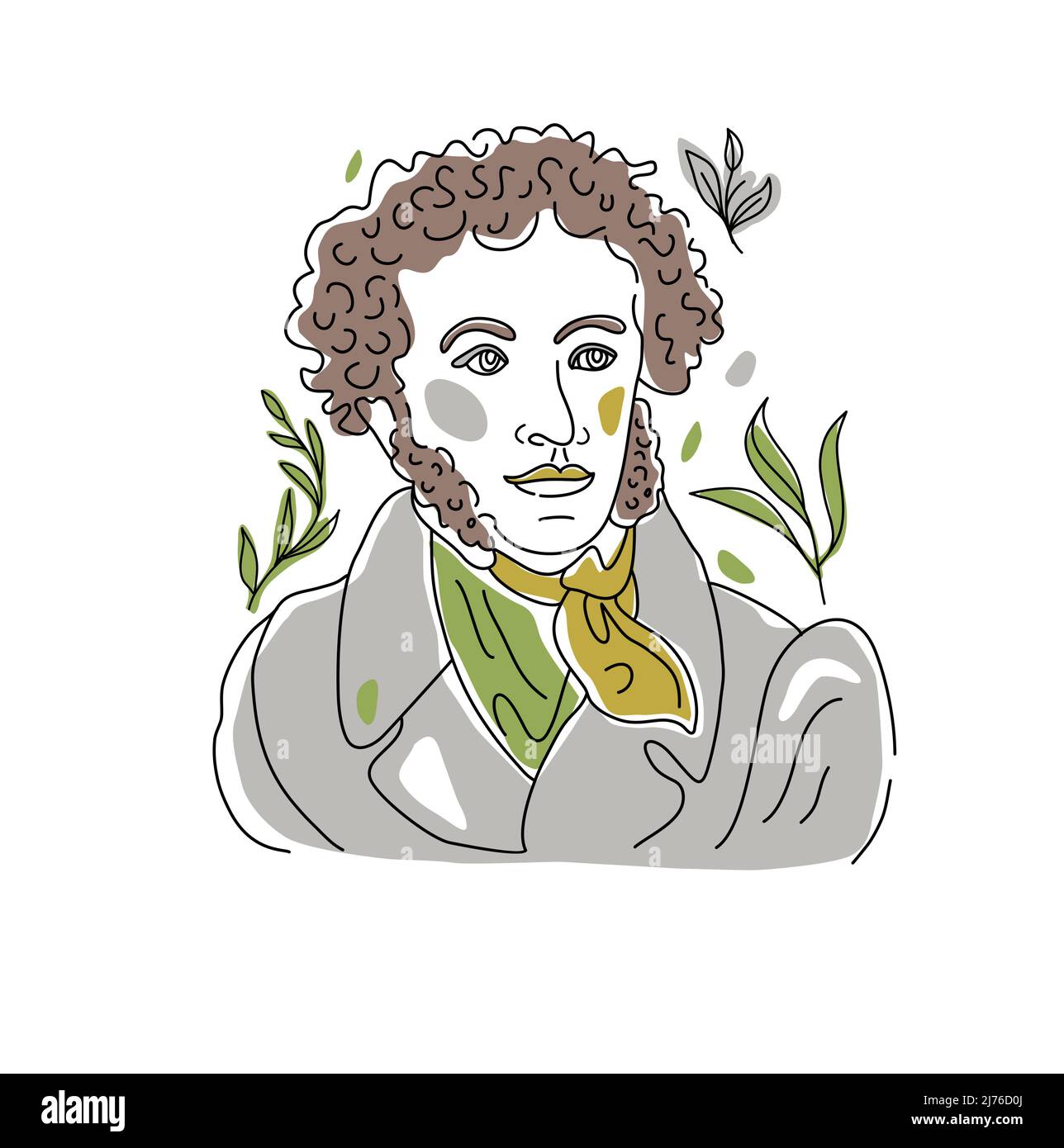 Pushkin drawing hi-res stock photography and images - Alamy