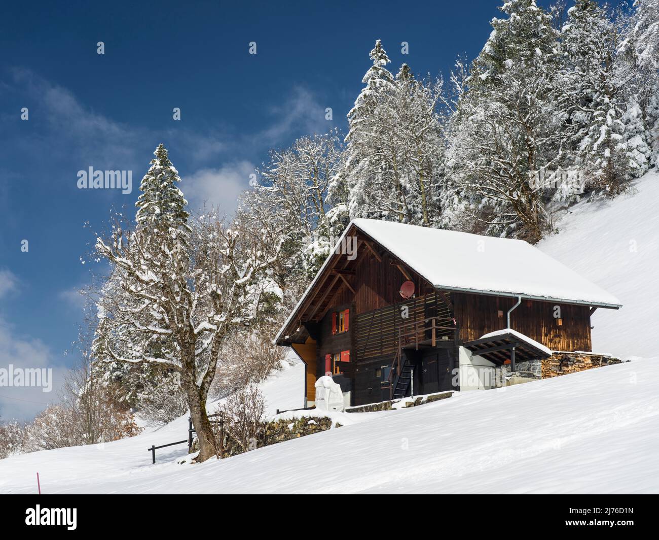 Traditional house in the alps hi-res stock photography and images - Alamy